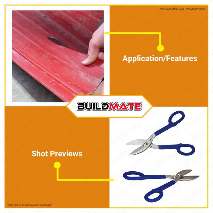 WADFOW Tin Snip 10" Inch | 12" Inch Straight Pattern Tin Snips Metal C ...