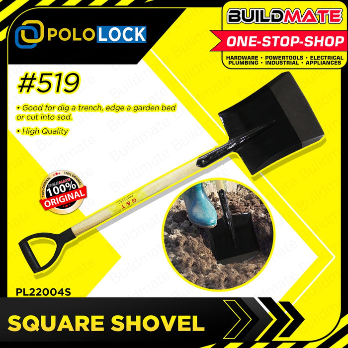 Steel Shovel ROUND POINTED | SQUARE SOLD PER PIECE •BUILDMATE• — Buildmate