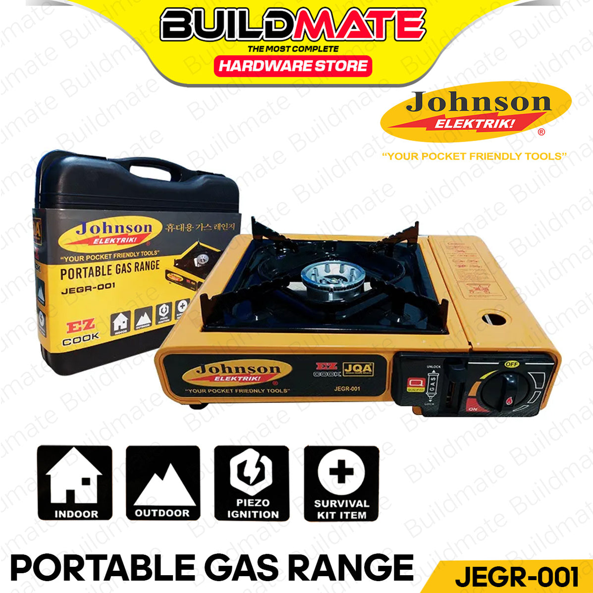 BUILDMATE Hanabishi / Johnson Elektrik Portable Butane Gas Stove Outdo ...