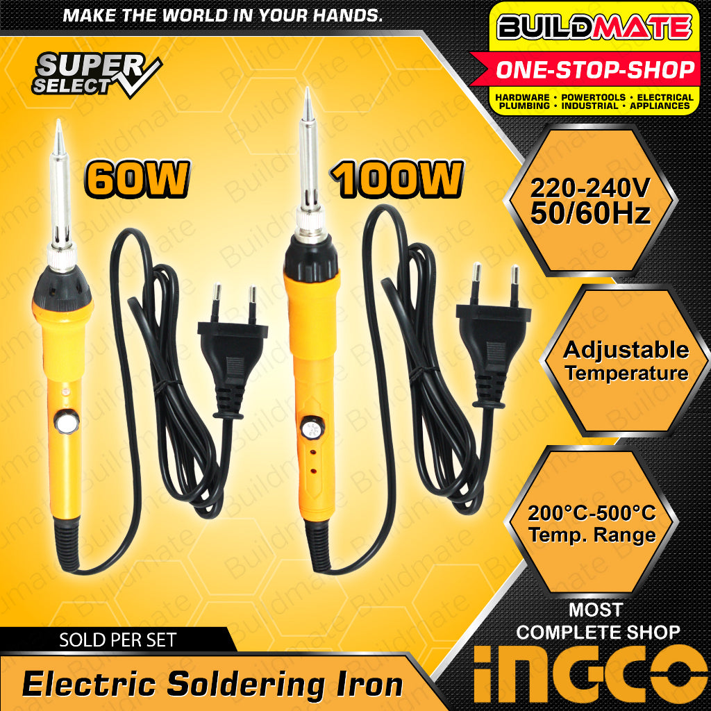 BUILDMATE Ingco Electric Soldering Iron 45W | 60W | 100W Adjustable Te ...