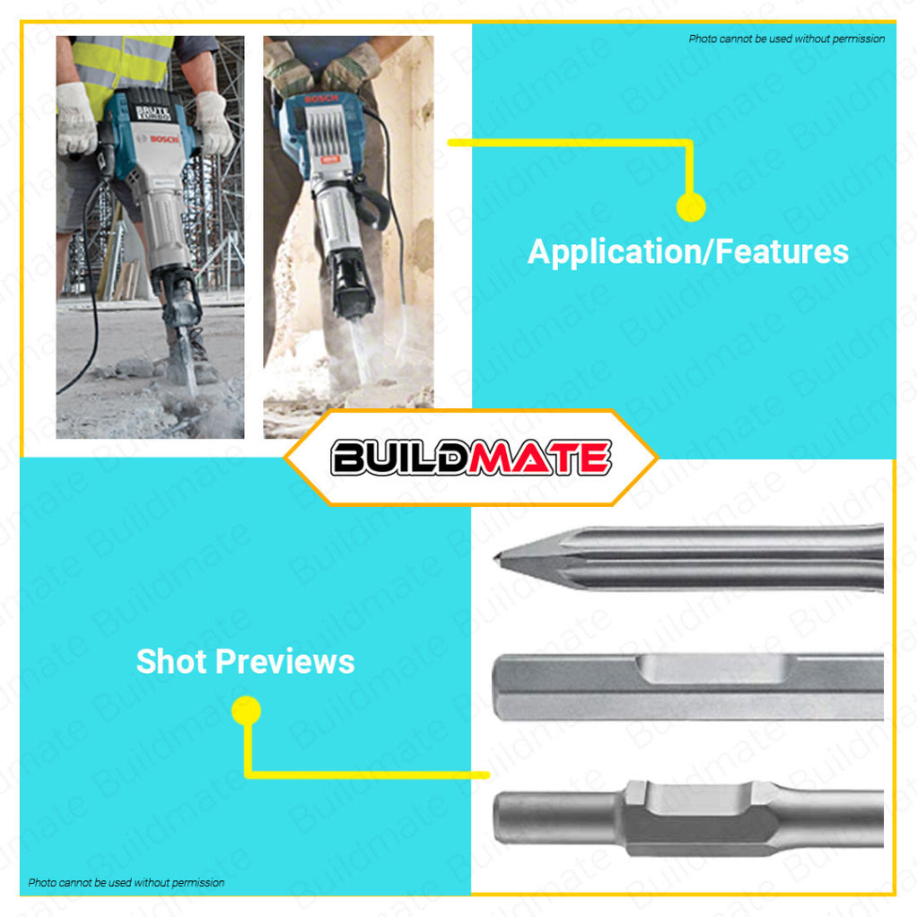 BUILDMATE Bosch (Star Point) RTec Pointed Chisel | SDS-Max Flat Chisel ...