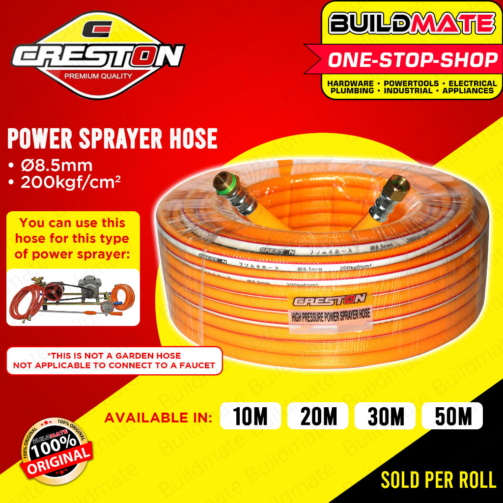 CRESTON 10M 20M 30M 50M Pressure Washer Power Sprayer Hose Ø8.5mm Wash ...