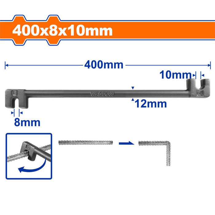 BUILDMATE Wadfow 300MM - 600MM Bending Bar Drop Forged and Heat Treatm ...