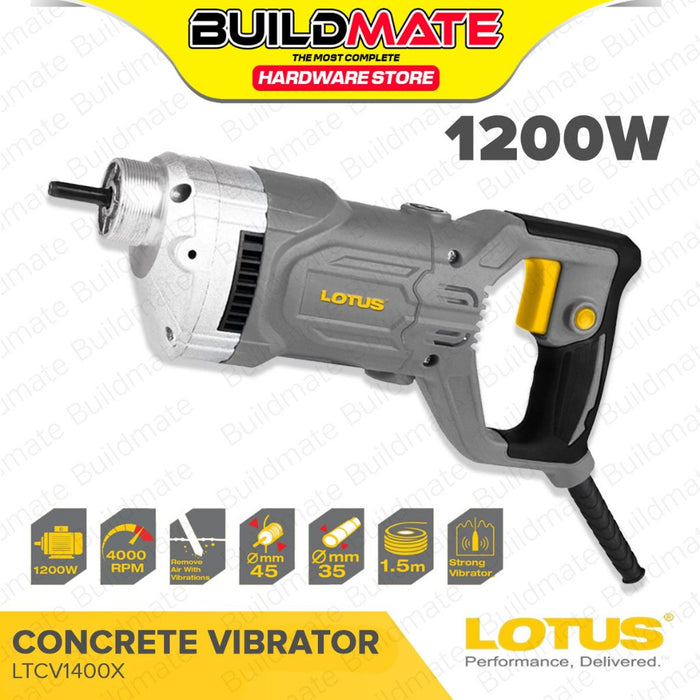 (SET) BUILDMATE Lotus 1400W Concrete Vibrator Mixer with 1.5m Vibrator ...