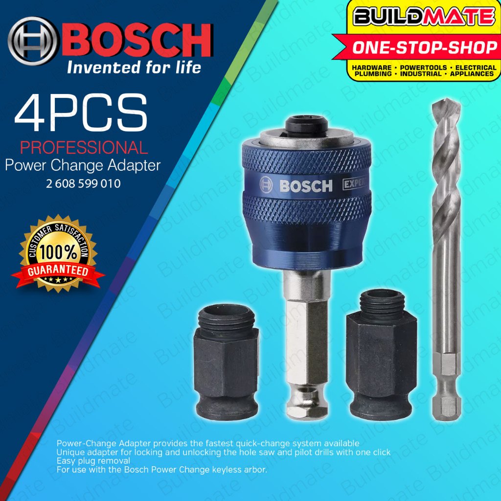 BUILDMATE Bosch 4PCS/SET Universal Power Change Arbor Hole Saw Adapter ...