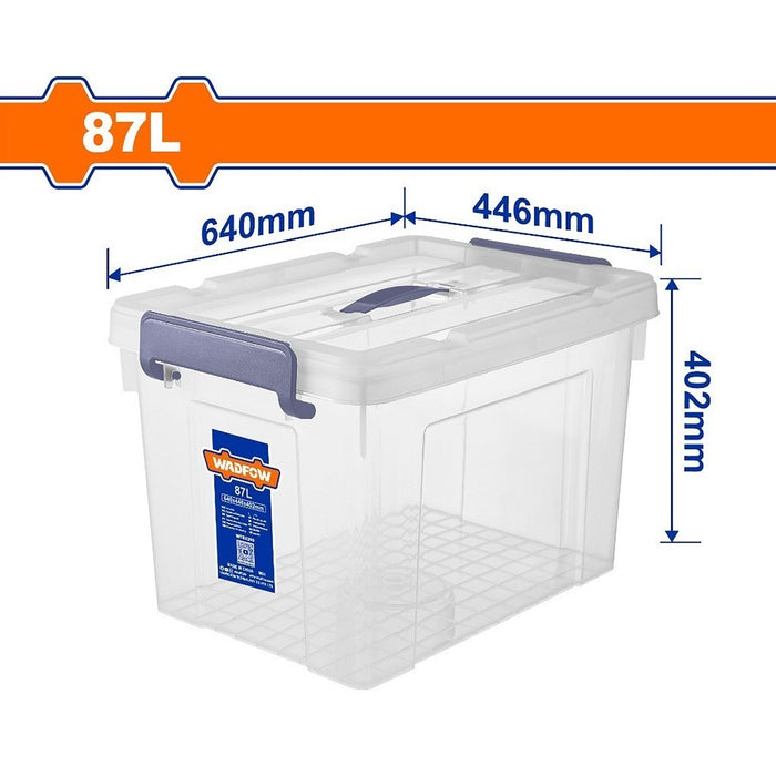 BUILDMATE Wadfow Clear Organizer Storage Box Transparent 33L - 87L Sta — Buildmate