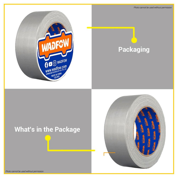 BUILDMATE Wadfow 25M x 48MM Duct Tape Adhesive Tape Office Grey Duct T ...