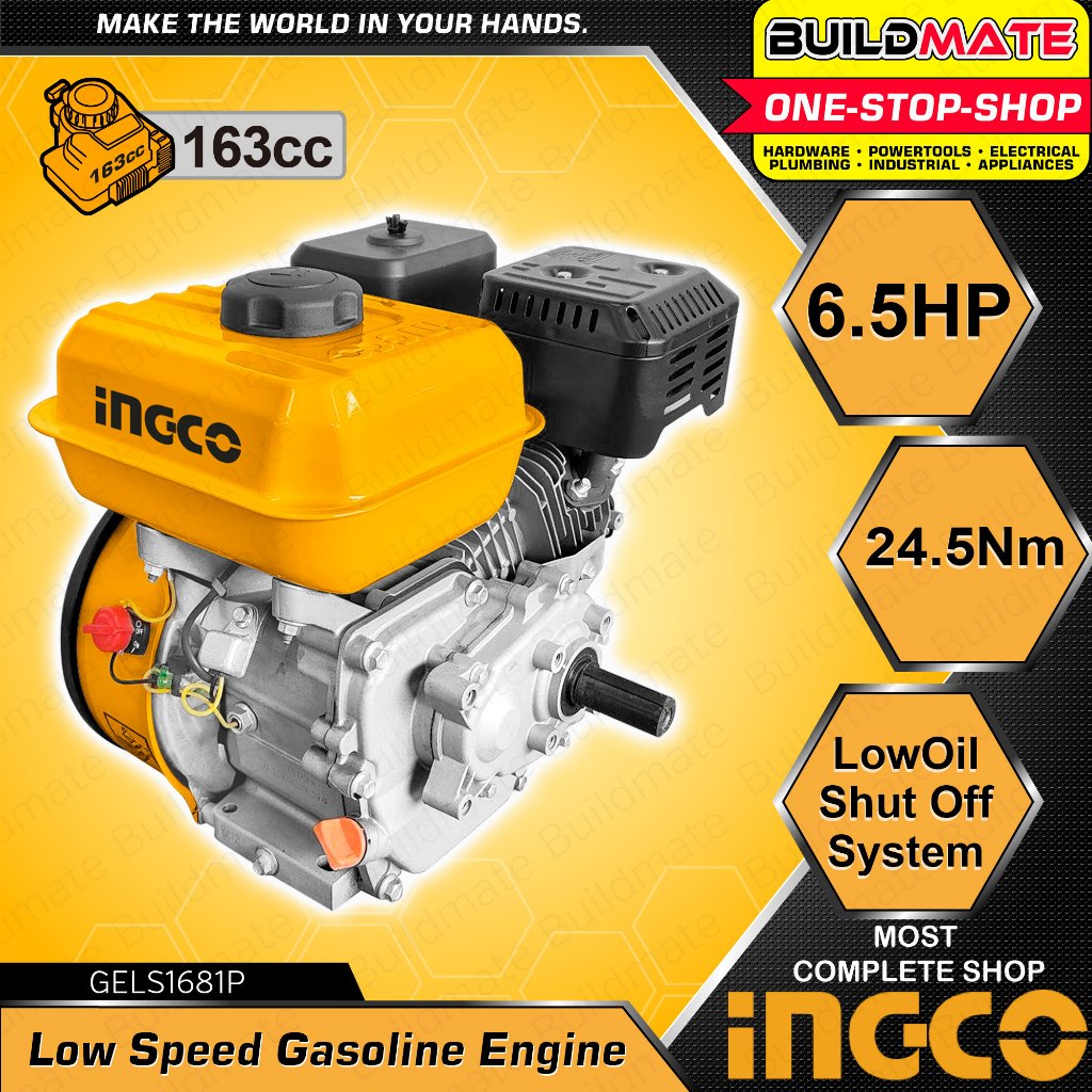 BUILDMATE Ingco 4-Sroke Industrial Marine Low Speed Gasoline Engine 6 ...