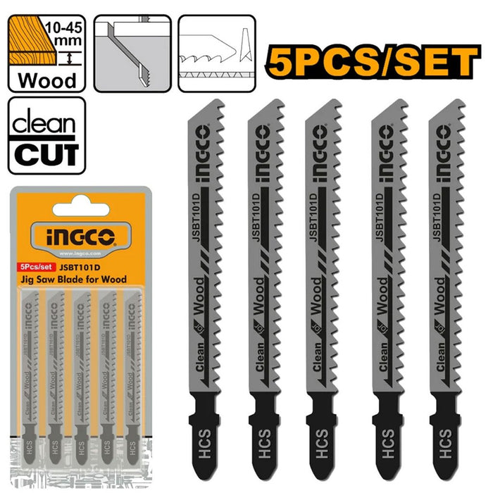 BUILDMATE Ingco 5PCS/SET 74mm Jigsaw Blade Clean Cut Soft Cutting Blad ...