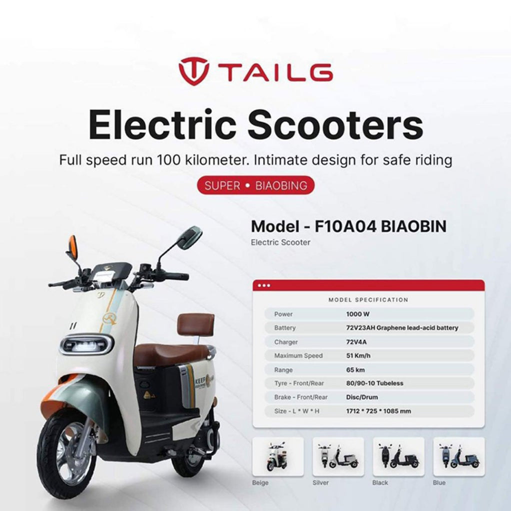 BUILDMATE TAILG 1000W Electric Scooter E-Bike Motor 3 Speed F10A04 Bia ...