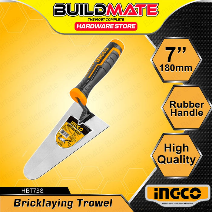 BUILDMATE Ingco 7" Inch Bricklaying Trowel Finishing Tool HBT738 - IHT ...