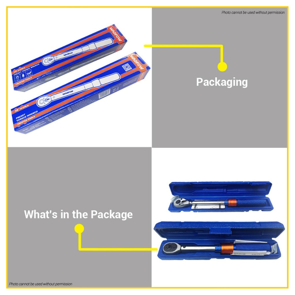 BUILDMATE Wadfow Preset Torque Wrench 1/4" / 3/8" Inch Heat Treatment ...