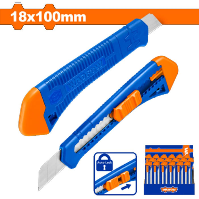 BUILDMATE Wadfow Snap-Off Blade Knife Cutter with Flat Push Button Han ...