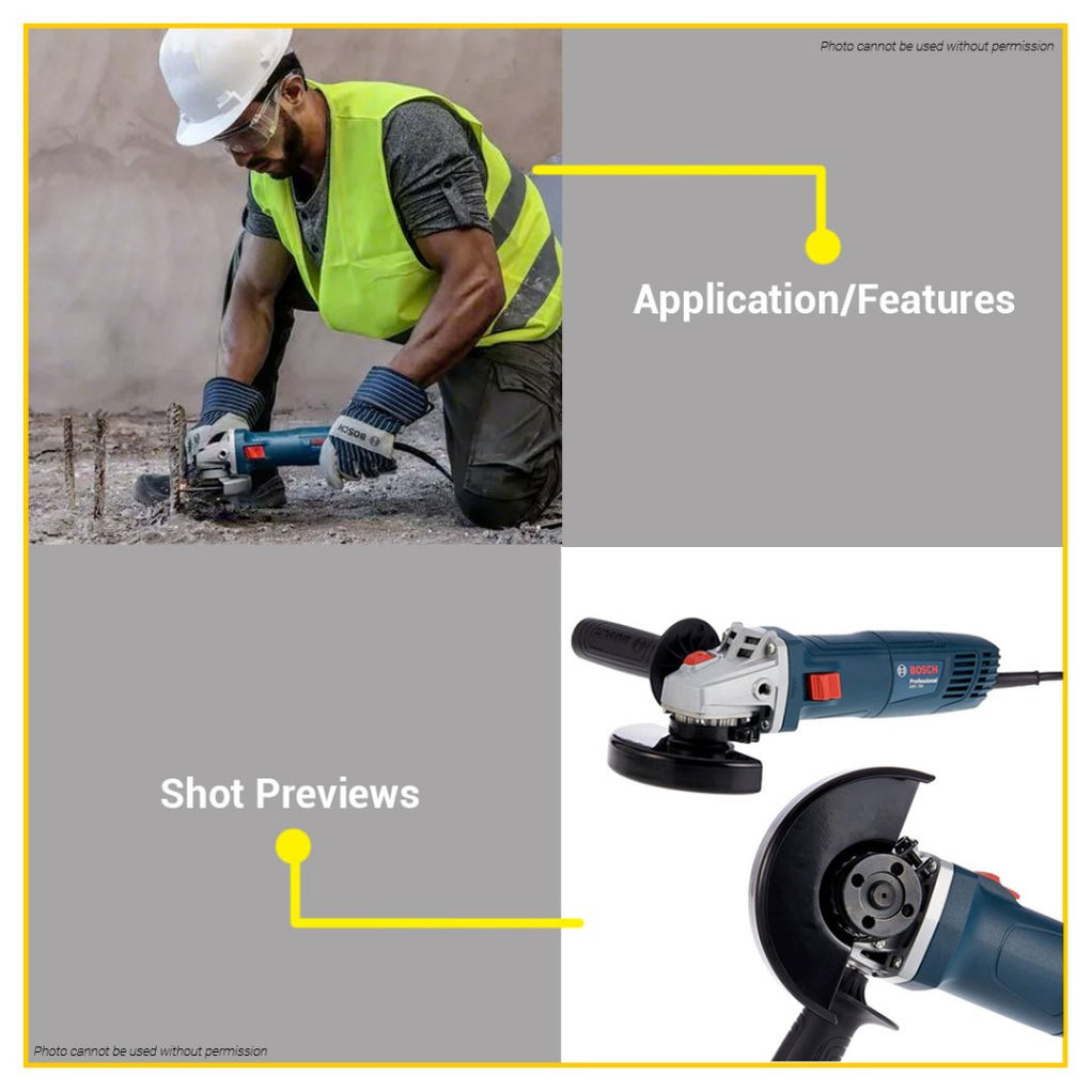 BOSCH 4" Inch Electric Angle Grinder 670W / 710W Mini Grinding Machine ...