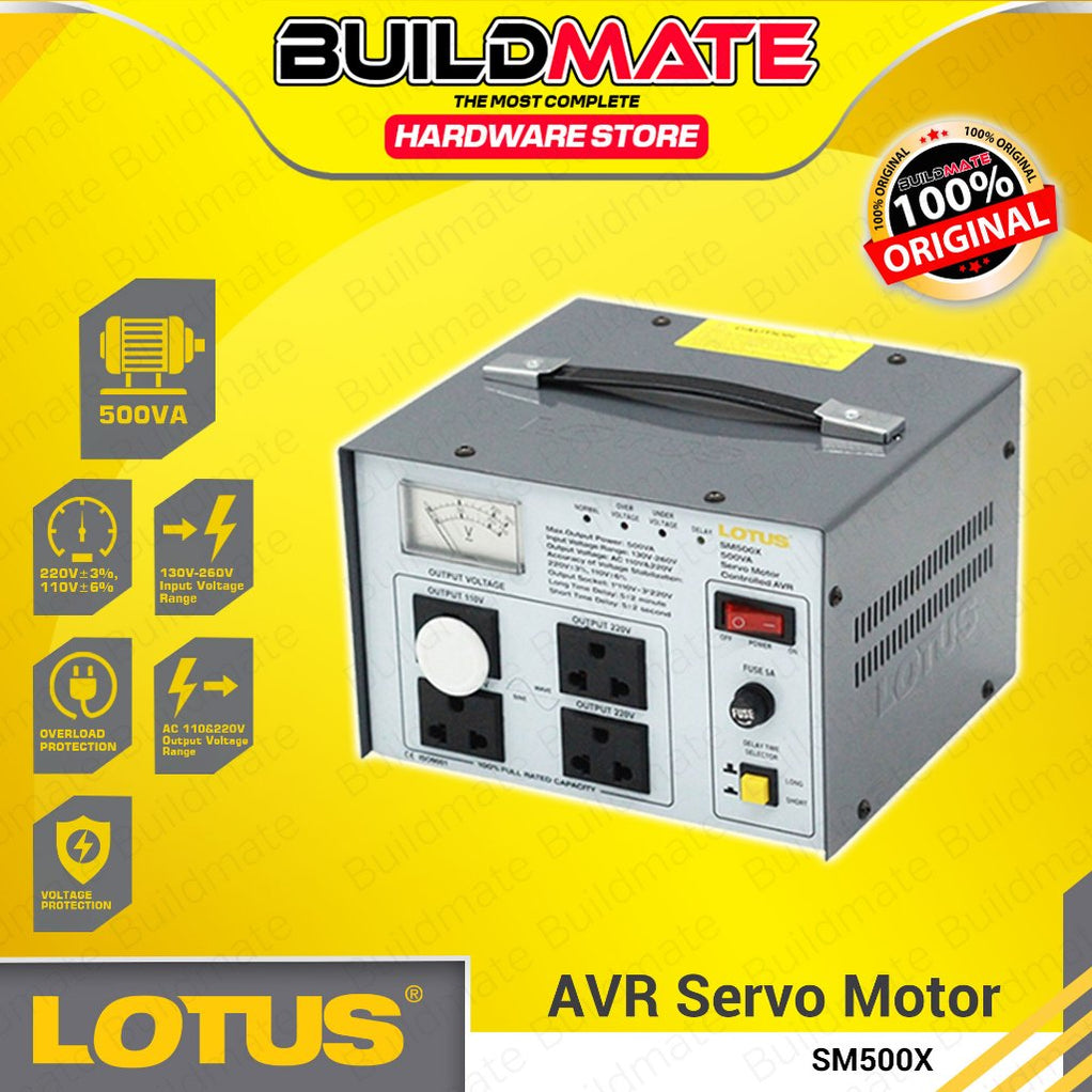 BUILDMATE Lotus AVR Servo Motor Type Control 500VA - 1500VA Automatic ...