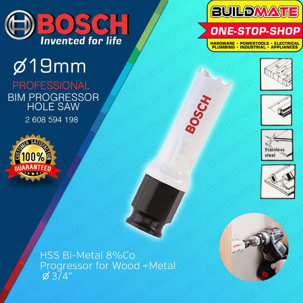 BUILDMATE Bosch BIM Progressor Hole Saw Bi-Metal Power Change Plus for ...