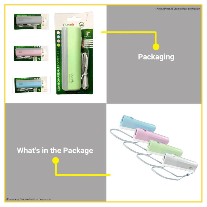 BUILDMATE Omni LED Rechargeable Pocket Light 1200mAh with TYPE-C Charg ...