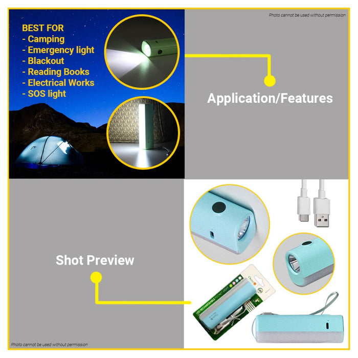 BUILDMATE Omni LED Rechargeable Pocket Light 1200mAh with TYPE-C Charg ...