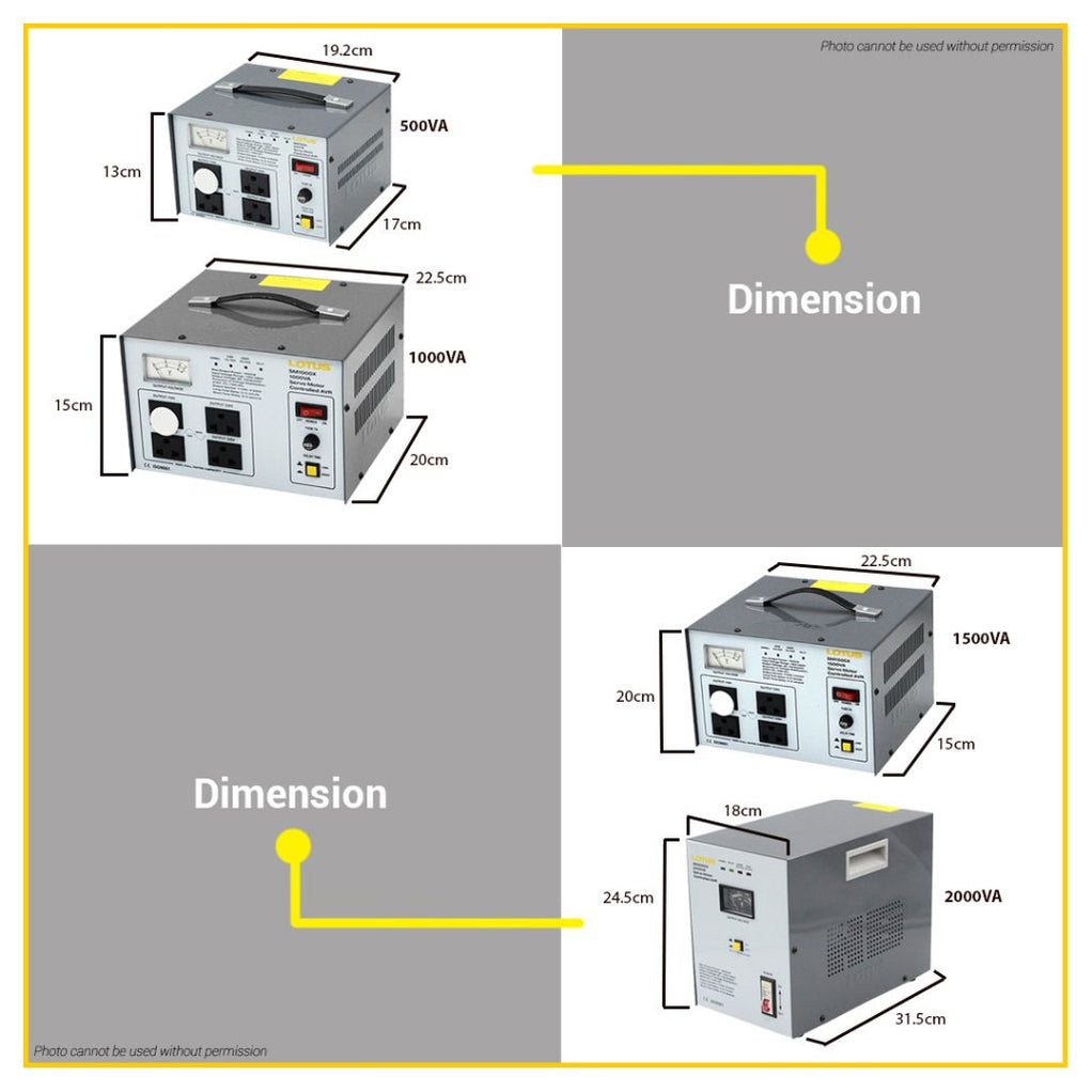BUILDMATE Lotus AVR Servo Motor Type Control 500VA - 1500VA Automatic ...