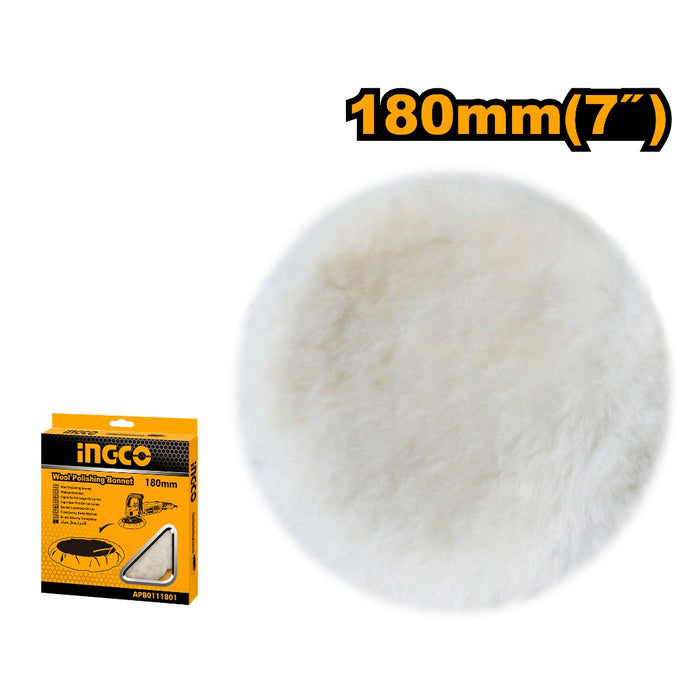 BUILDMATE Ingco 180MM (7" Inch) Wool Polishing Bonnet APB0111801 - IHT ...