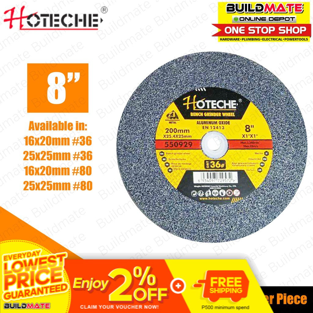 HOTECHE Bench Grinder Wheel GRIT #36 #80 SOLD PER PIECE •BUILDMATE ...