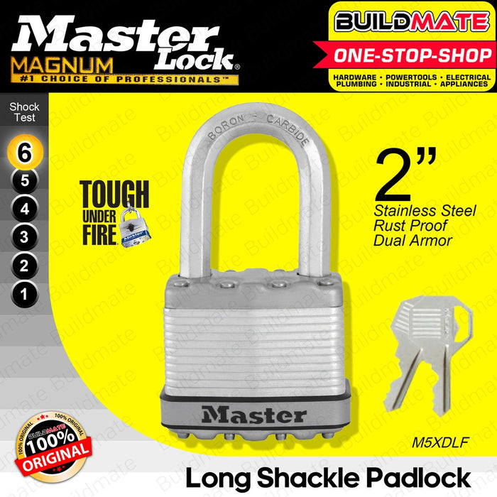 MASTER LOCK Magnum Series 50mm #M5XDLF 38MM Stainless Long Shackle Pad ...