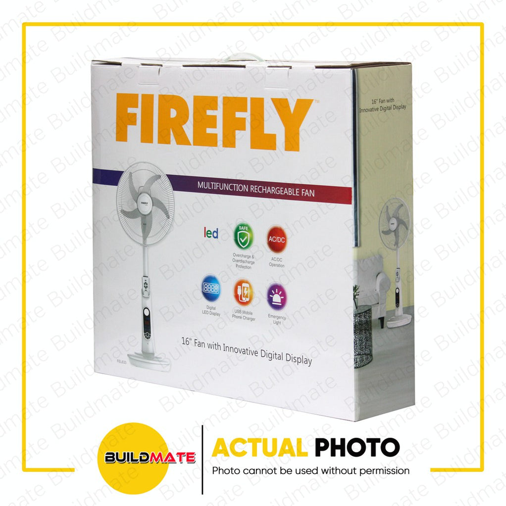 FIREFLY 16" Fan with Digital LED Display FEL633 •BUILDMATE• — Buildmate