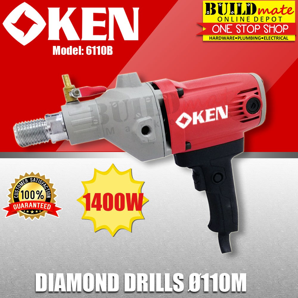 KEN Diamond Core Drill Ø110mm 1400W 6110B 100% ORIGINAL — Buildmate