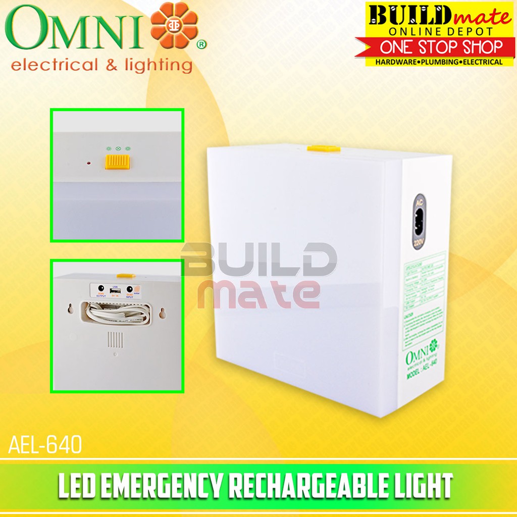 Omni LED Emergency Rechargeable Light AEL640 — Buildmate
