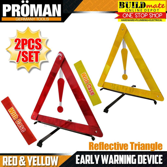SHIMARU | PROMAN 2 PCS Reflective Triangle EWD Early Warning Device Re ...