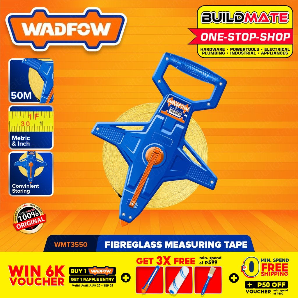 WADFOW Steel Measuring Tape 50m x 12.5mm Metric & Inch Measure Tape To ...