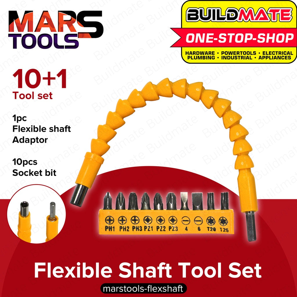 MARS TOOLS Flexible Shaft Tool Set Adaptor with Socket Bit Set •BUILDM ...
