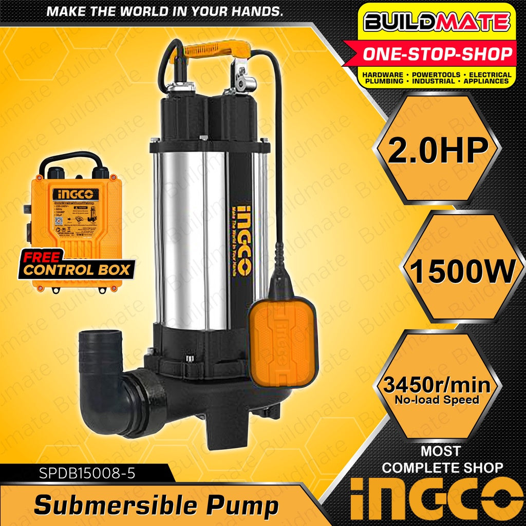 INGCO Submersible Pump 1500W (2.0HP) With FREE Control Box Transfer Pu ...