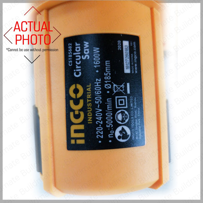 INGCO 1600W Circular Saw 7-1/4" 1600W CS185682 +FREE INGCO 3M TAPE MEA ...