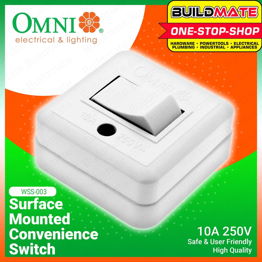 OMNI Surface Mounted Convenience Switch 10A 250V WSS-003 •BUILDMATE ...