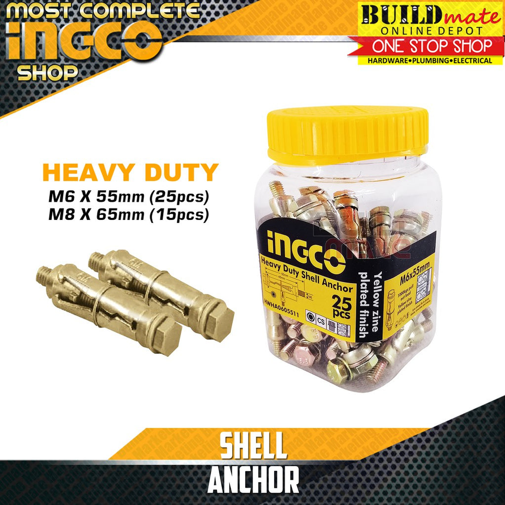 INGCO Heavy Duty Shell Anchor Yellow Zinc Plated Finish •BUILDMATE• IH ...