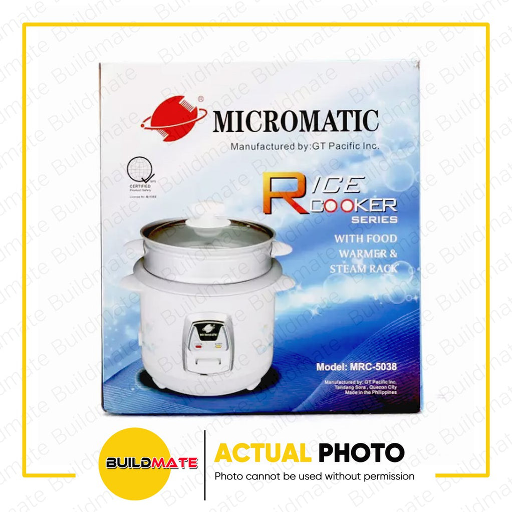 MICROMATIC Rice Cooker with Steamer 1L 5 CUPS MRC-5038 •BUILDMATE• — Buildmate