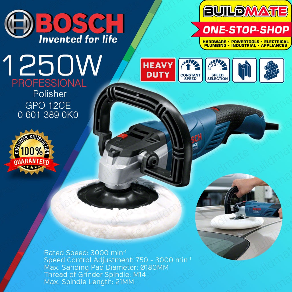 Bosch 1250W 180mm M14 Universal Angle Polisher Buffing GPO 12 CE 06013 ...