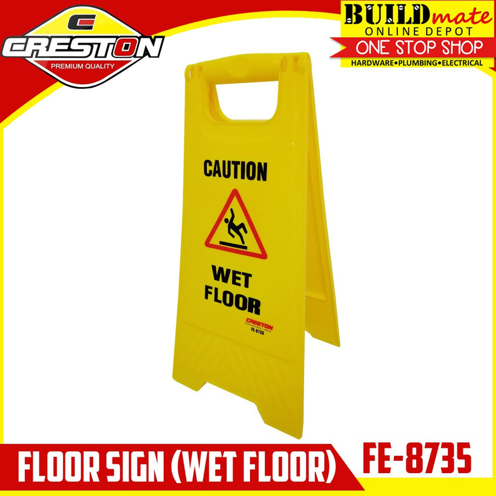 BUILDMATE Creston Floor Sign No Entry / Wet Floor Warning Caution Floo ...