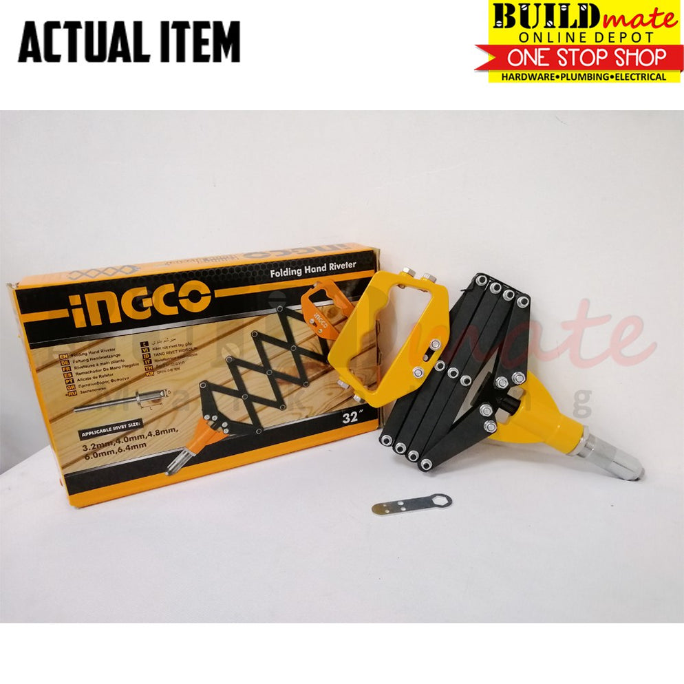 BUILDMATE Ingco Folding Hand Riveter 32" 815mm Rivet Gun Riveter Hamme ...