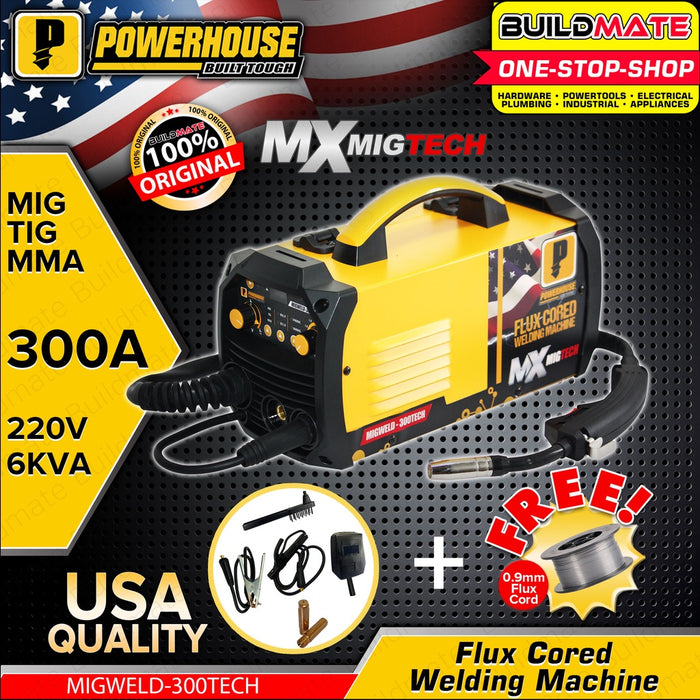POWERHOUSE USA 300A Migweld Gasless Portable Inverter Welding Machine ...