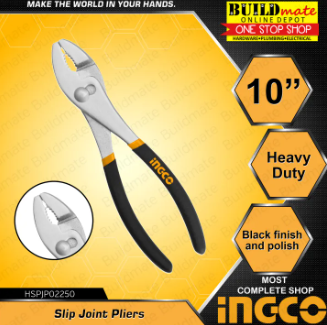 INGCO Slip Joint Pliers 10" (250mm) HSPJP02250 •BUILDMATE• IHT — Buildmate