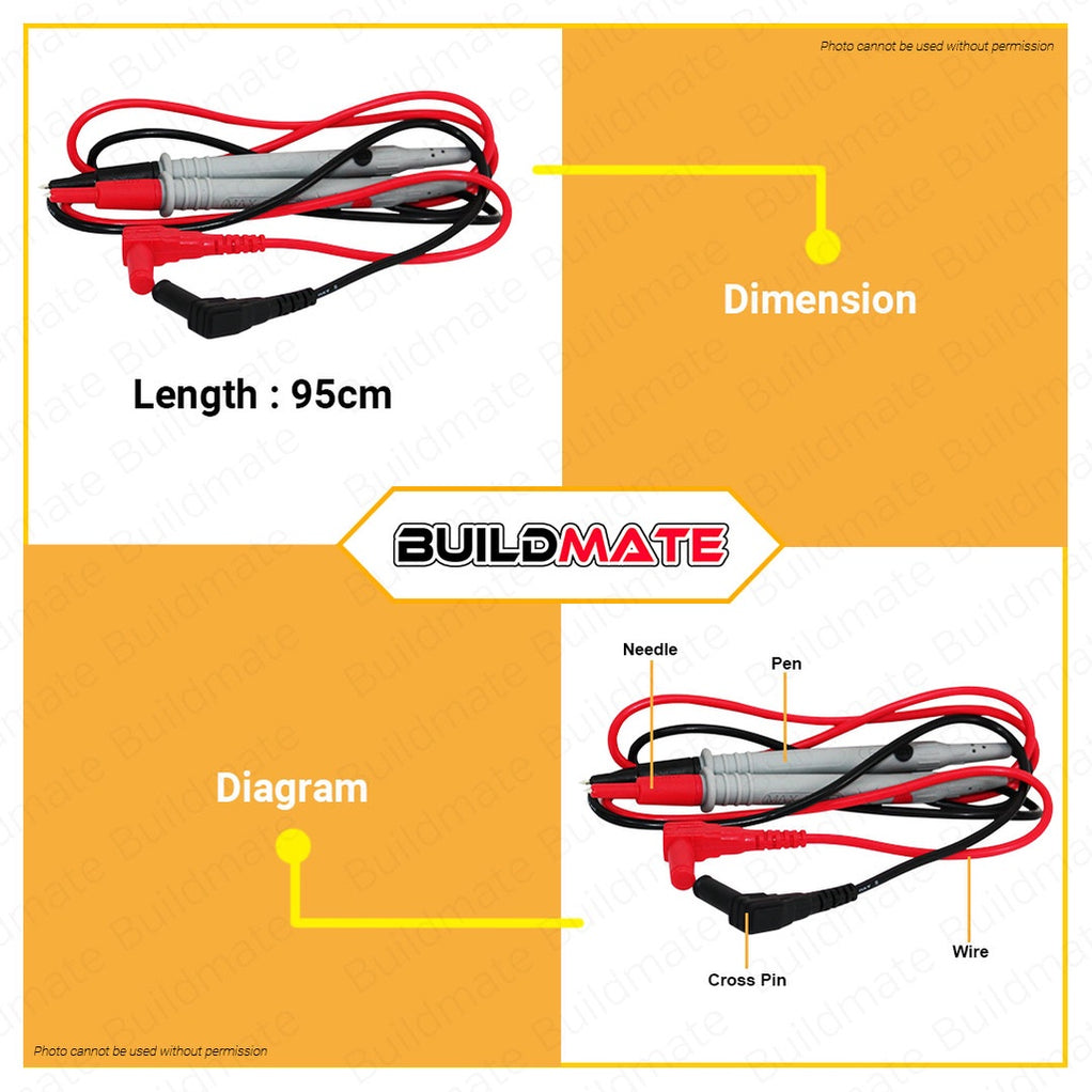 INGCO Test Lead for Multimeter 10A TL1431 •BUILDMATE• HT2 — Buildmate