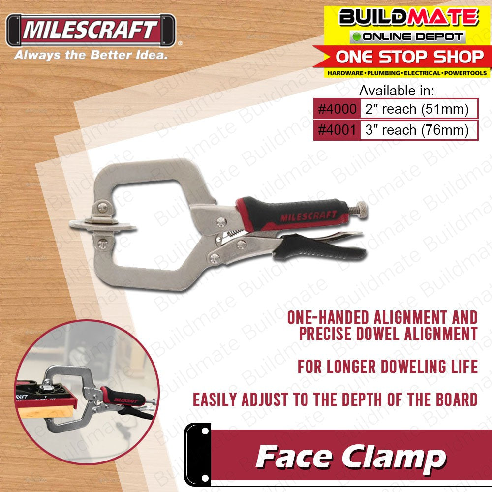 MILESCRAFT Face Clamp 2" | 3" SOLD PER PIECE •BUILDMATE• — Buildmate