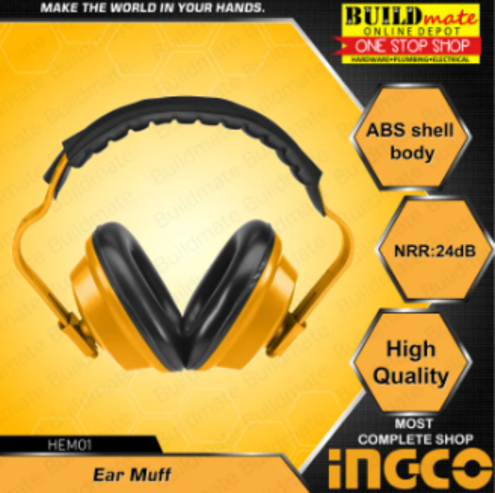 BUILDMATE Ingco Soundproof Ear Muff Protector Earmuffs Noise Reduction ...