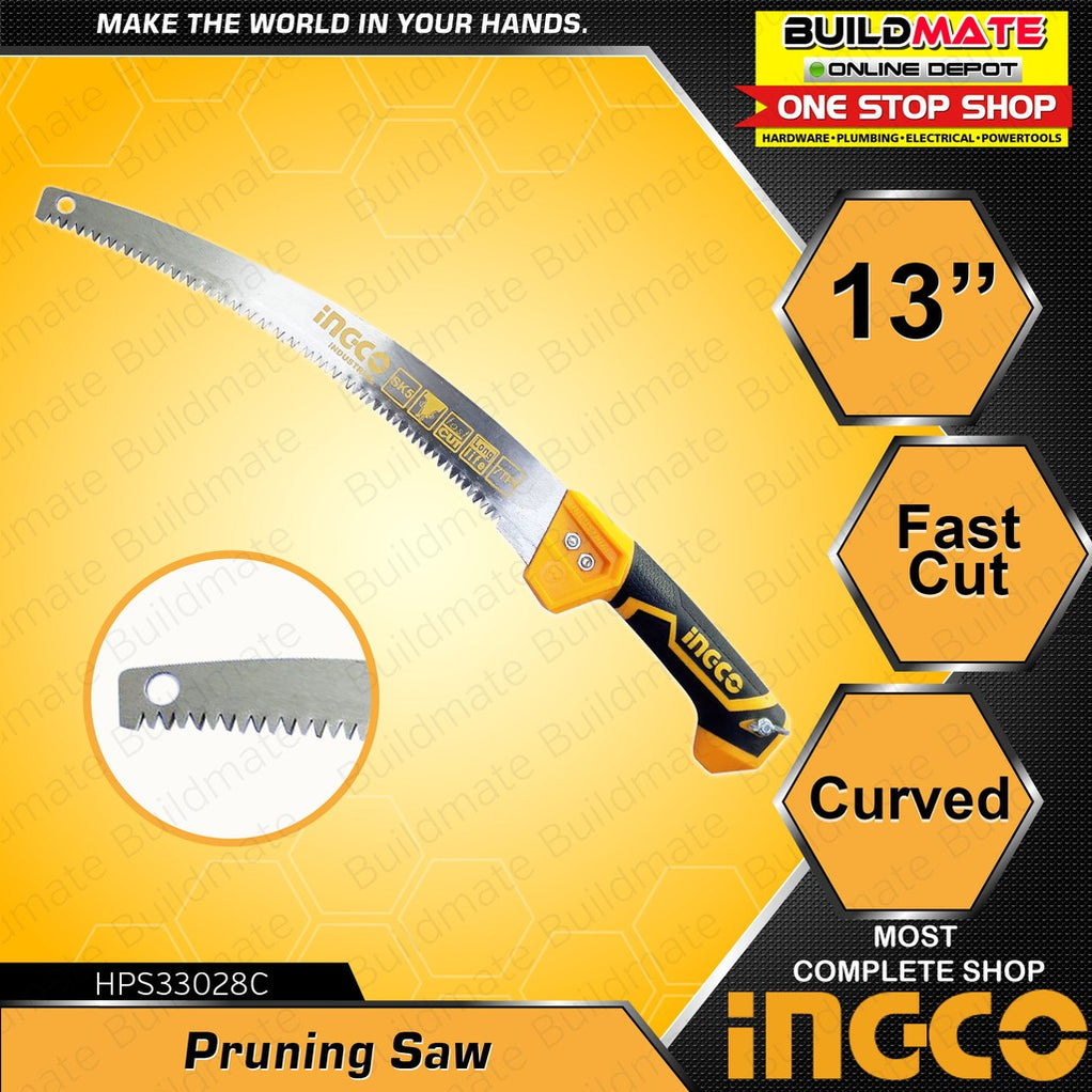 INGCO Curved Pruning Saw 13" 330mm HPS33028C •BUILDMATE• IHT — Buildmate