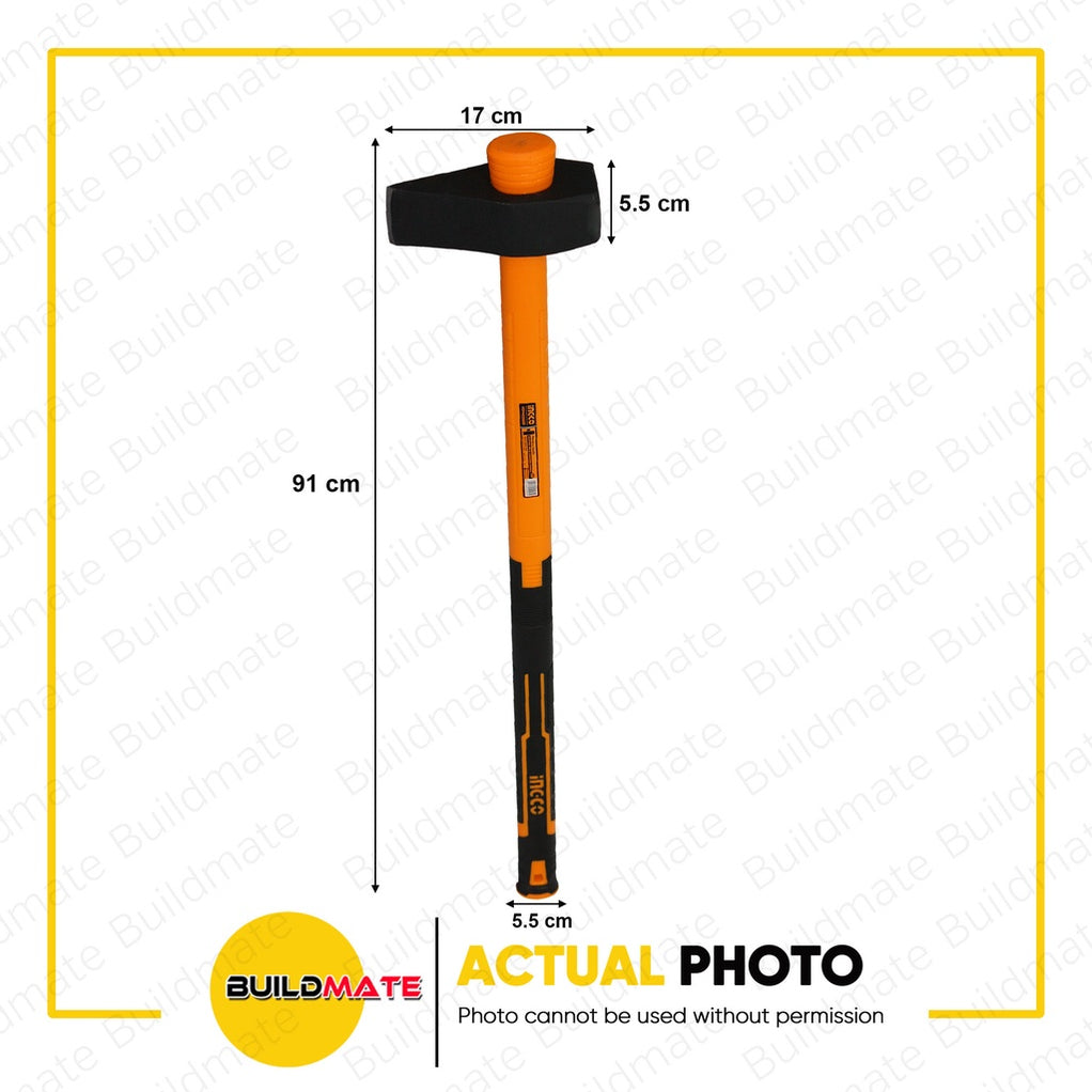 INGCO Wood Splitting Wedge Maul Hammer 6lbs Carbon Steel HSPM02068D •B ...