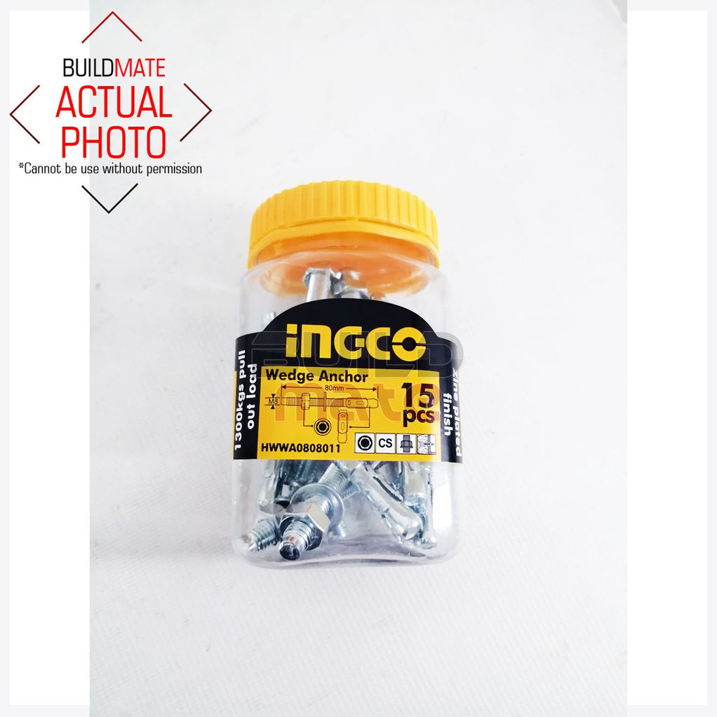 INGCO Wedge Anchor Zinc Plated Finish •BUILDMATE• IHT — Buildmate