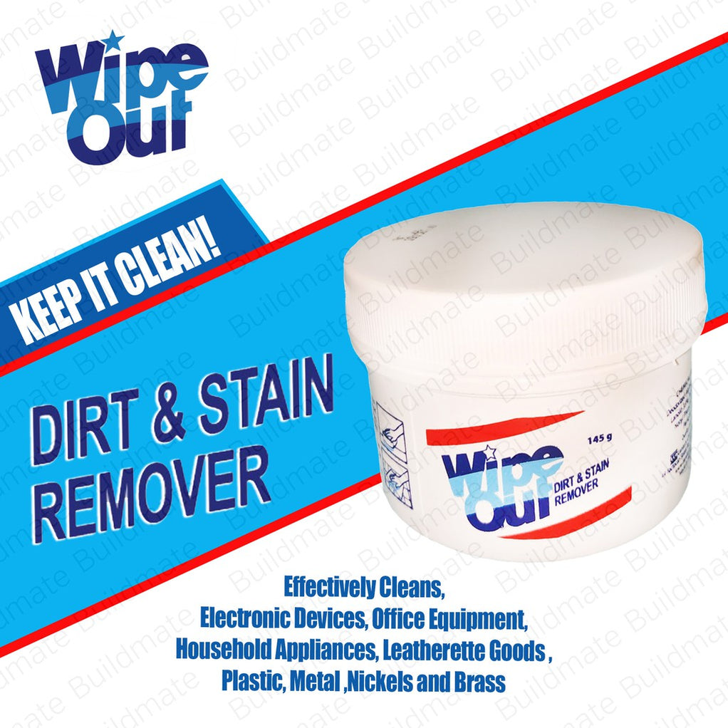 WIPE OUT Dirt and Stain Remover in Plastic Can 145g •BUILDMATE• — Buildmate