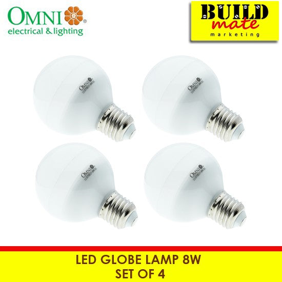 Omni LED Globe Lamp 8W Daylight Set of 4 — Buildmate